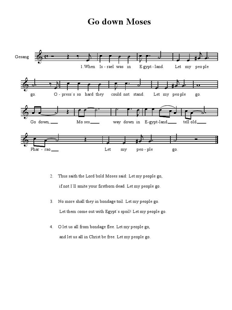 Go down Moses | PDF