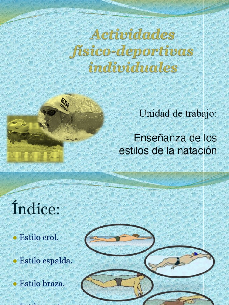 Estilos de Natación | PDF | Nadando | Mano