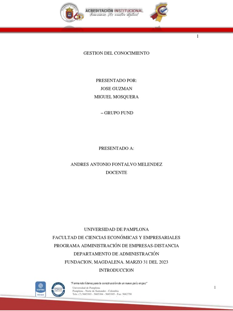 Gestion Del Conocimiento | PDF | Conocimiento administrativo | Conocimiento