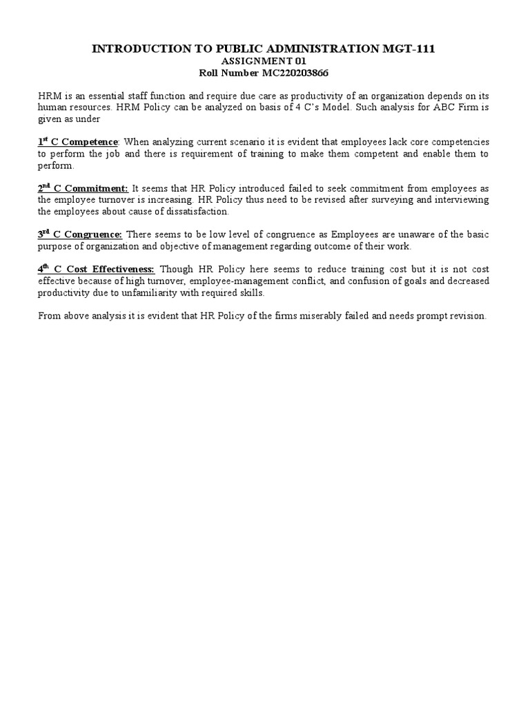 VU-Assignment MGT-111 | PDF