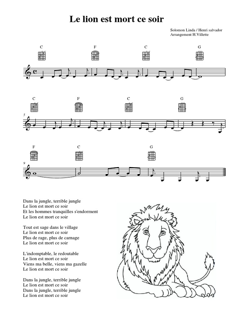 Le - Lion - Est - Mort - HV Partition | PDF