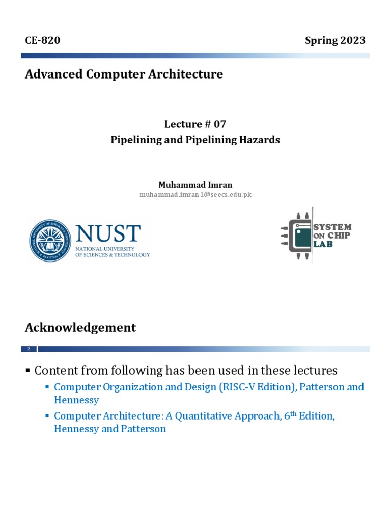 Pipelining and Pipelining Hazards | PDF | Central Processing Unit | Manufactured Goods