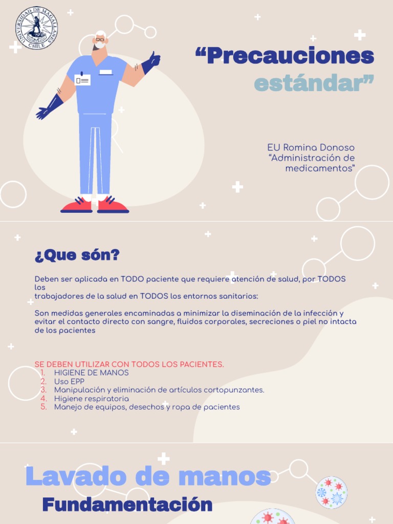 Precauciones Estándar | PDF | Lavado de manos | Especialidades Medicas