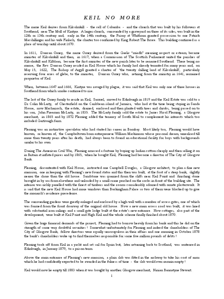 History of Keil School and Its Founder | PDF | Nature