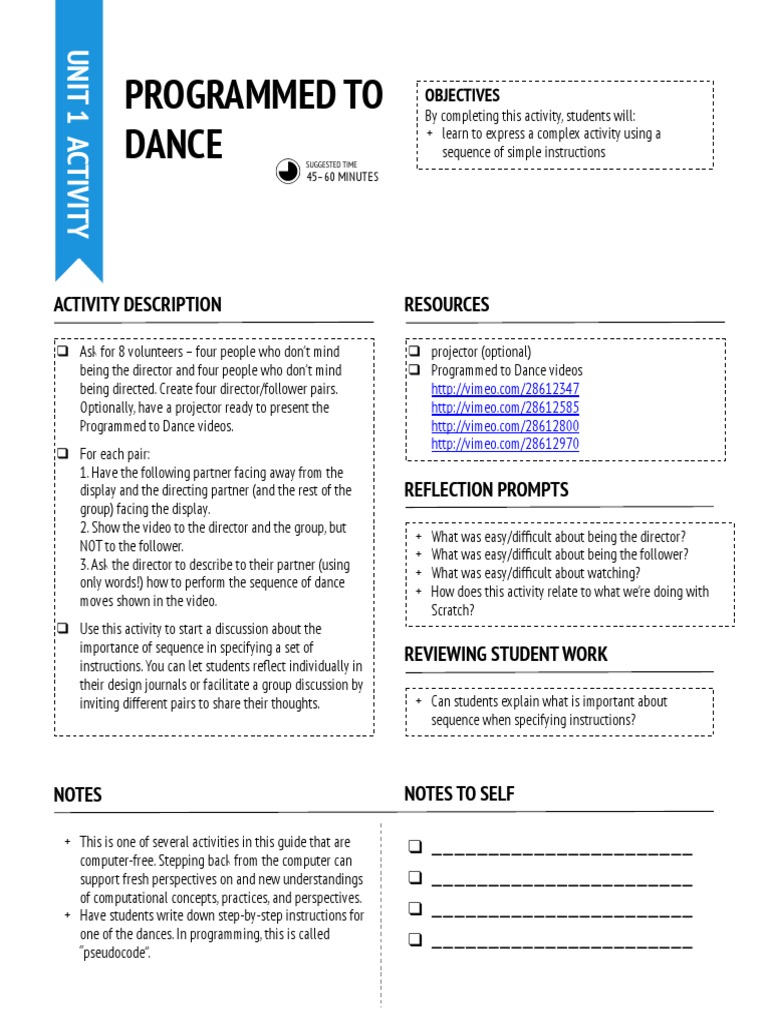 Unit 1 - Exploring - Programmed To Dance | PDF | Learning | Cognitive Psychology