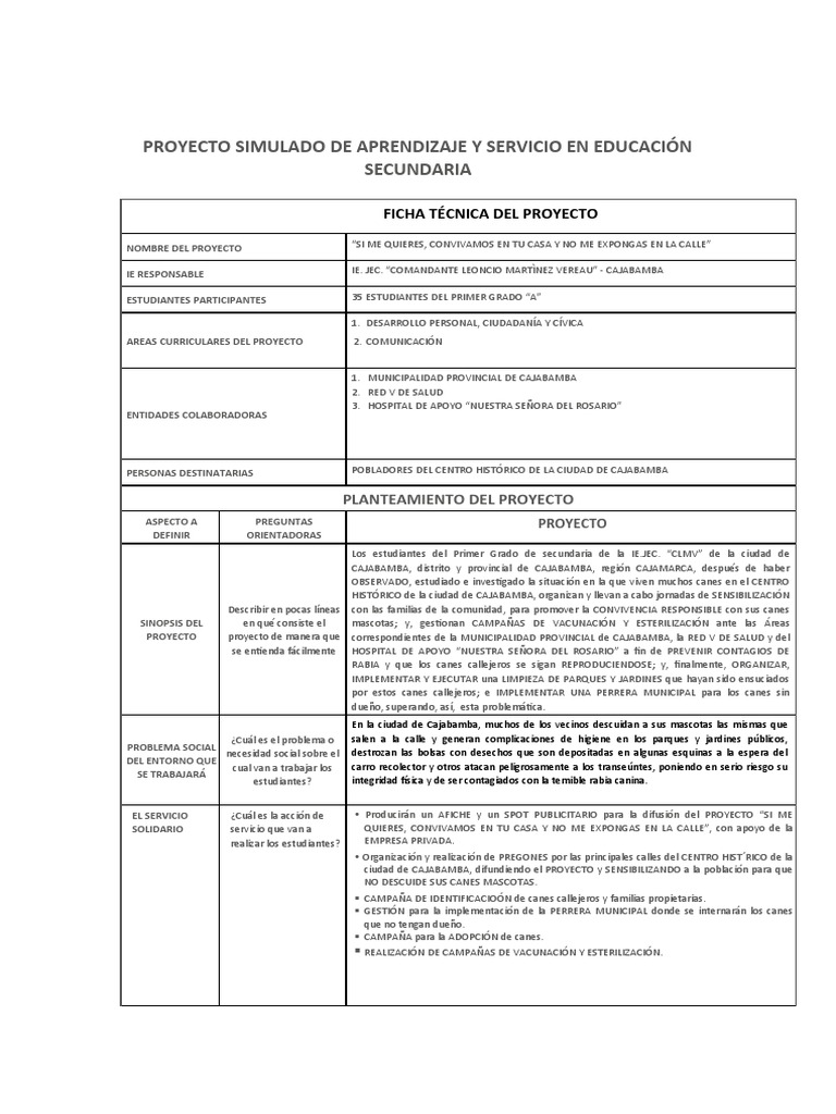 Proyecto de Aprendizaje y Servicio | PDF | Evaluación | Cognición