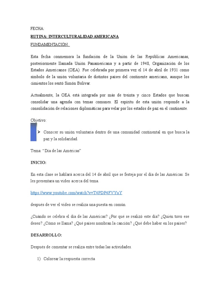 Dia de Las Americas | PDF