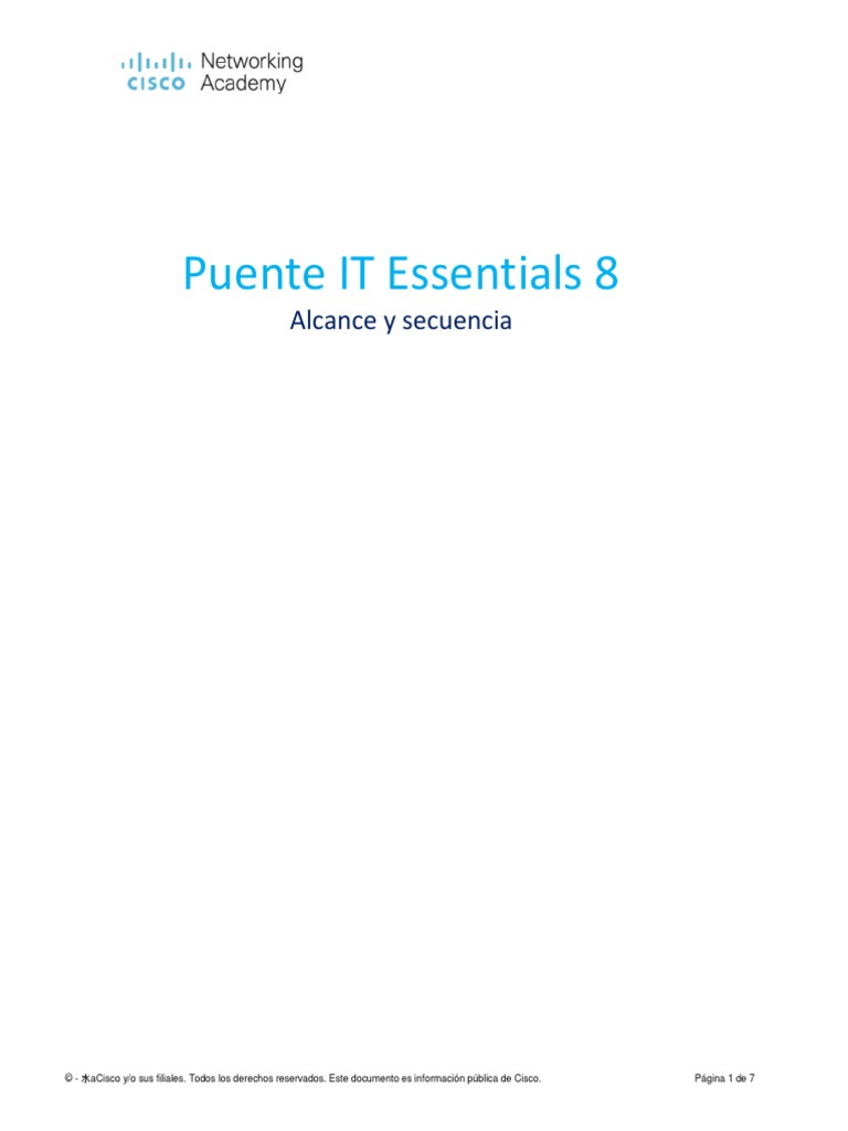 Spanish - IT Essentials 8-Bridge Scope and Sequence Feb 2023 | PDF | Archivo de computadora ...