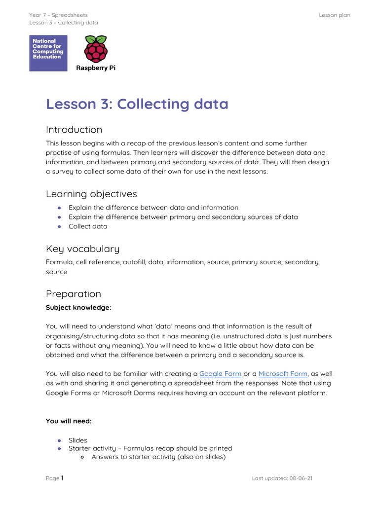 Collecting Data for Analysis: Designing and Conducting a Class Survey to Generate a Real-World ...