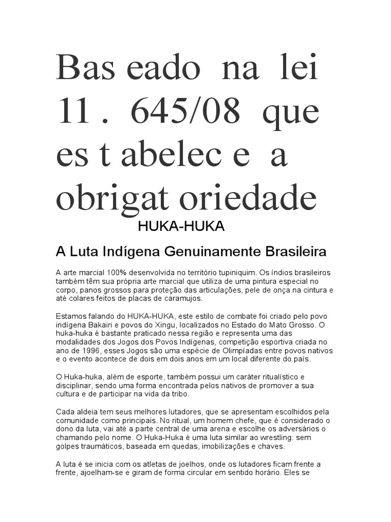 Huka Huka | PDF | Esportes de combate