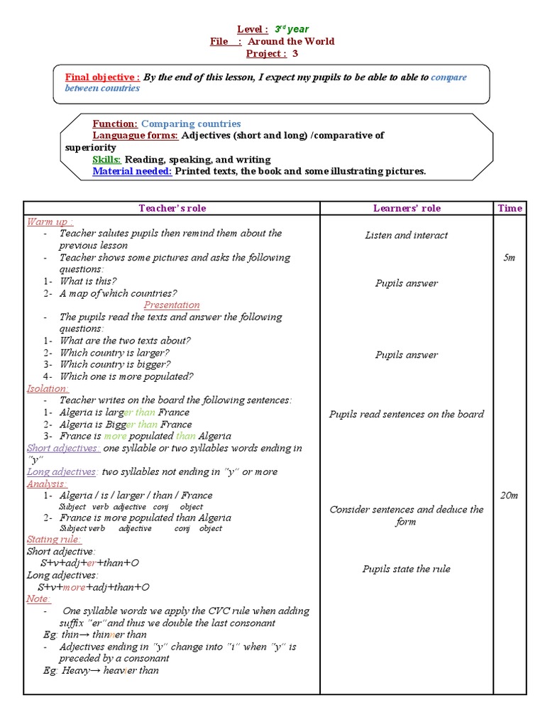 3MS-Lesson of Comparative | PDF