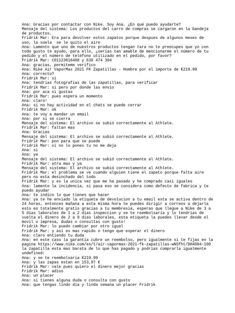 Live Chat History | PDF