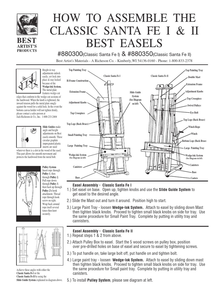 Sante Fe Easel Assembly | PDF | Screw | Tools