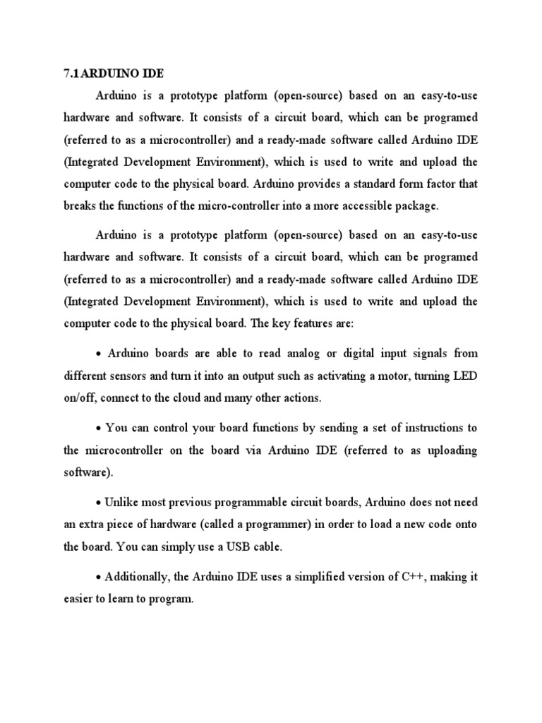 Arduino IDE | PDF | Arduino | Microcontroller
