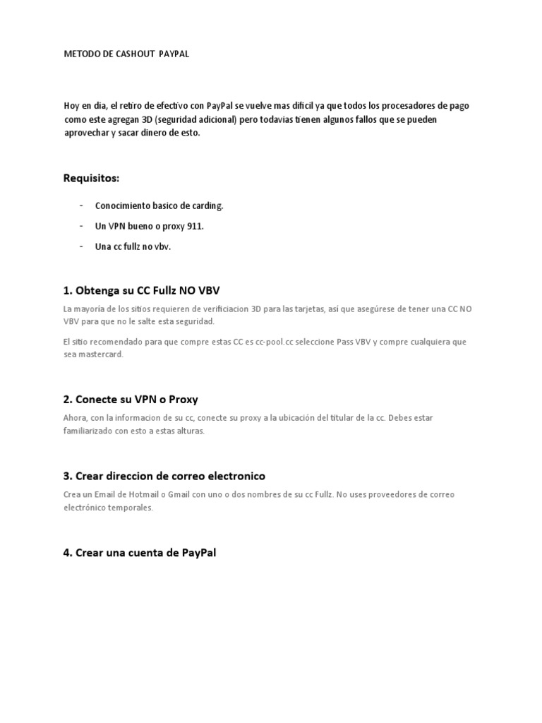 Cashout Paypal | PDF