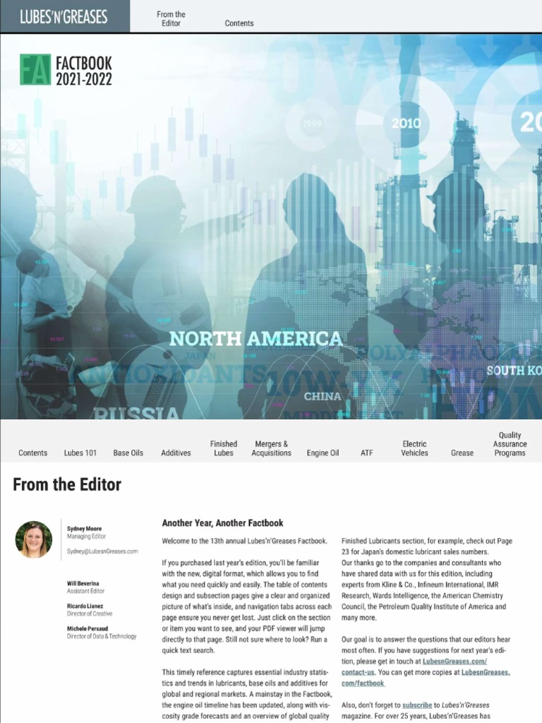 Lubes'n'greases Factbook 2021-2022 | PDF
