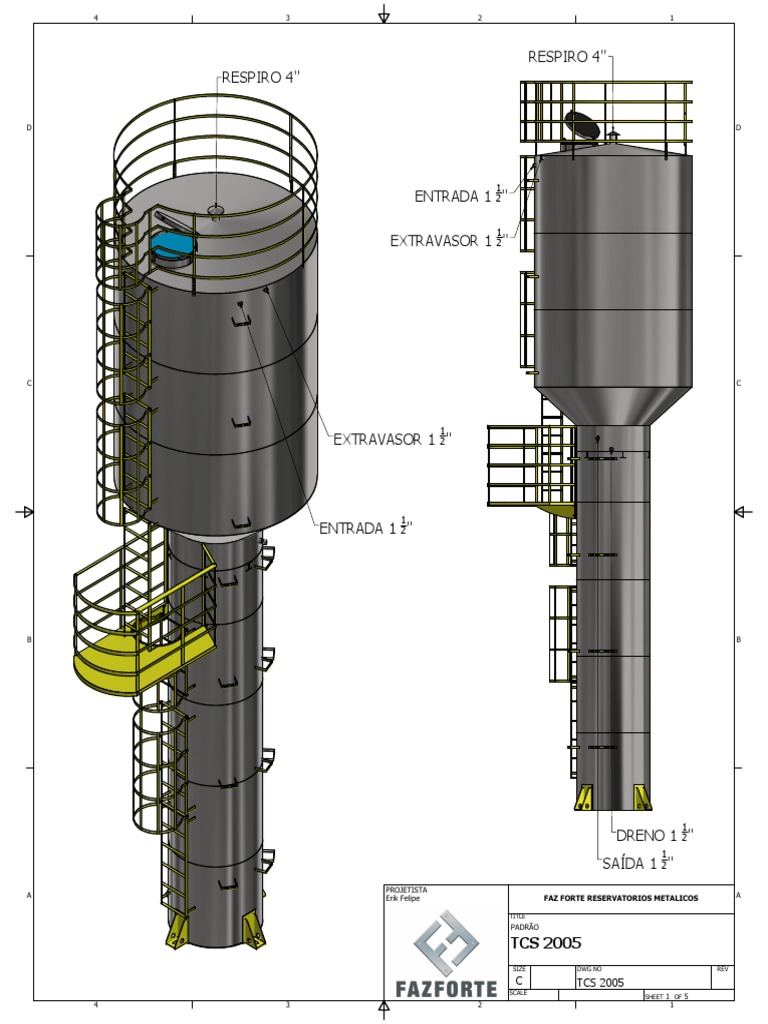 Projeto de Reservatórios Metálicos TCS 2005 | PDF