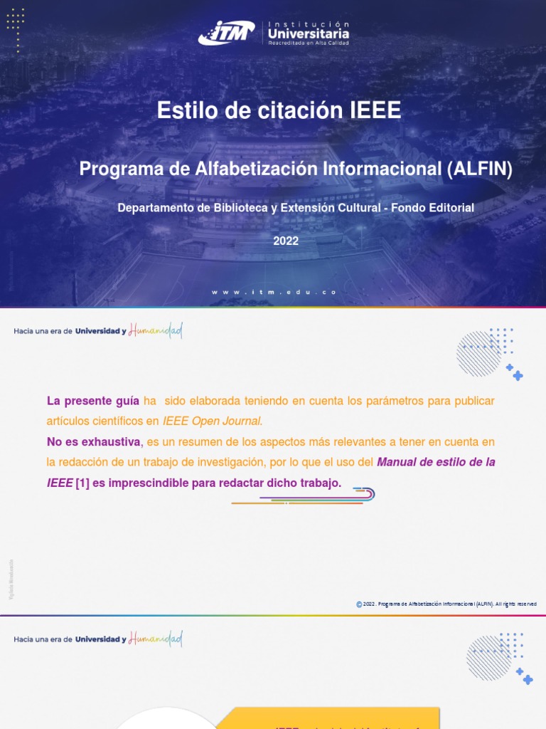 Guía para Redacción de Artículos IEEE | PDF | Citación | Instituto de ...