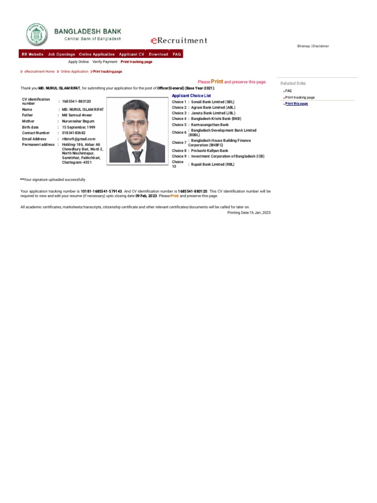 B Bank Tracking No 10181 | PDF | Bangladesh | Financial Services