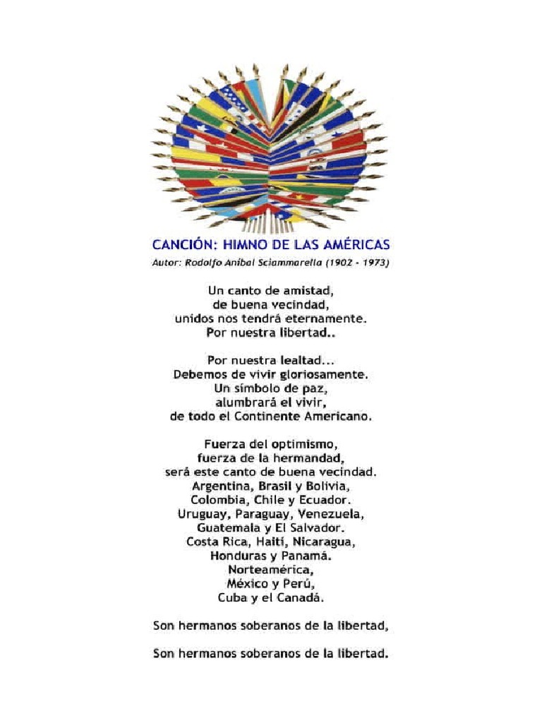 Himno de Las Americas | PDF