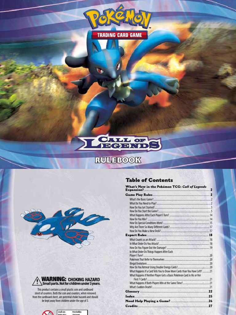 Pokémon Call of Legends Rulebook | PDF