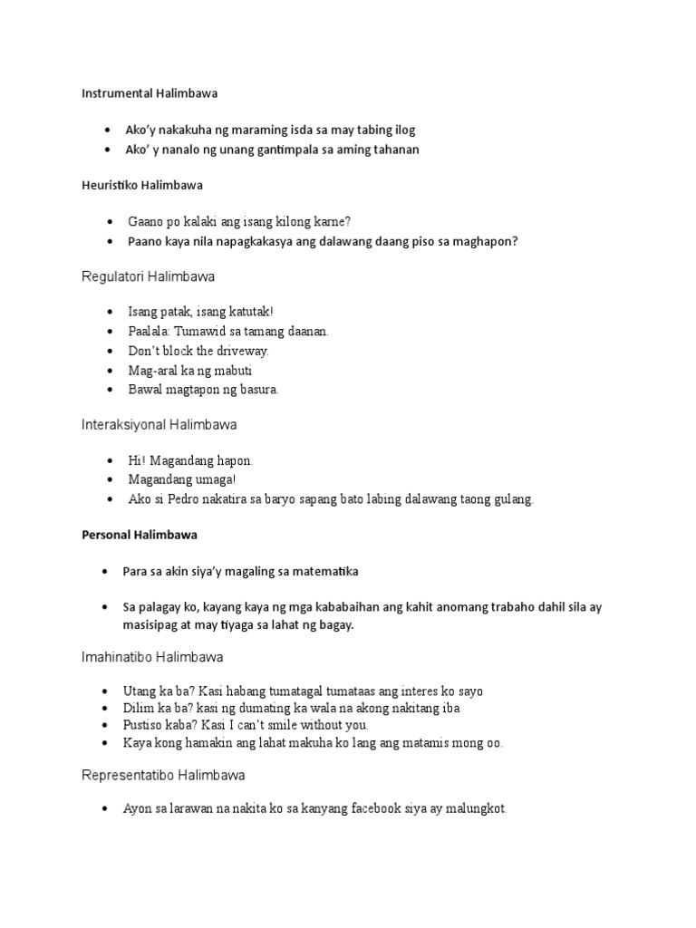 Personal Halimbawa | PDF