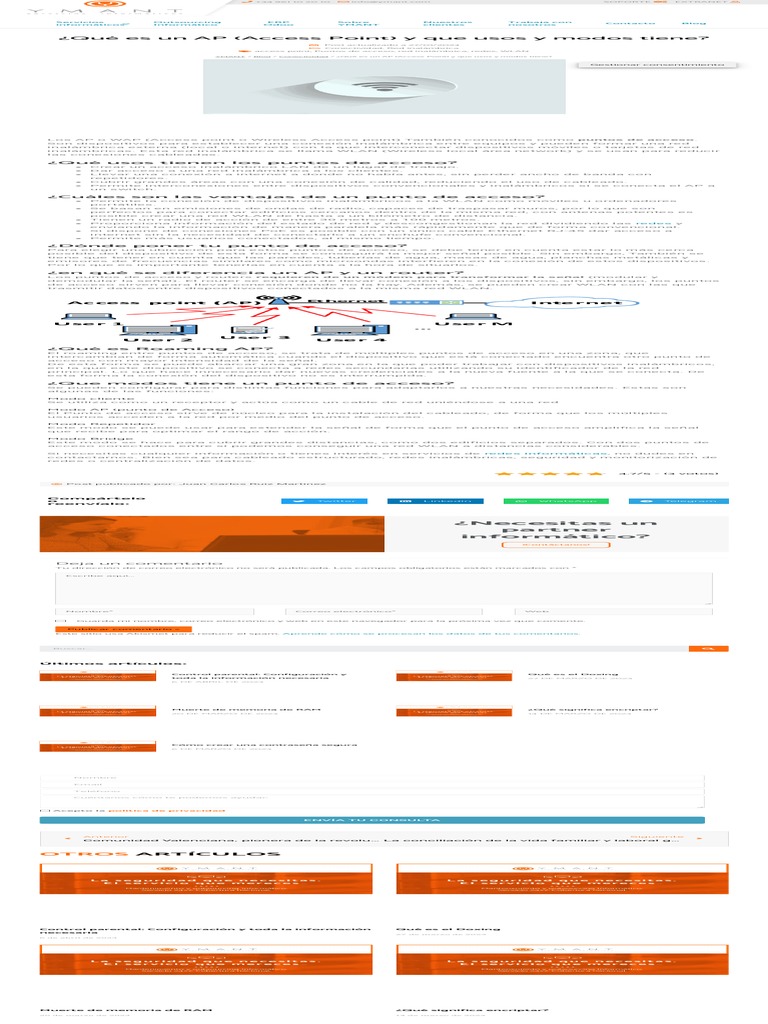 ¿Qué Es Un AP (Access Point) y Que Usos y Modos Tiene | PDF | Punto de ...