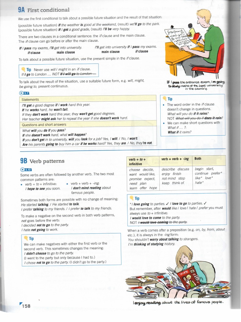 EN4, First Conditional & Verb Patterns, Unit 9 | PDF
