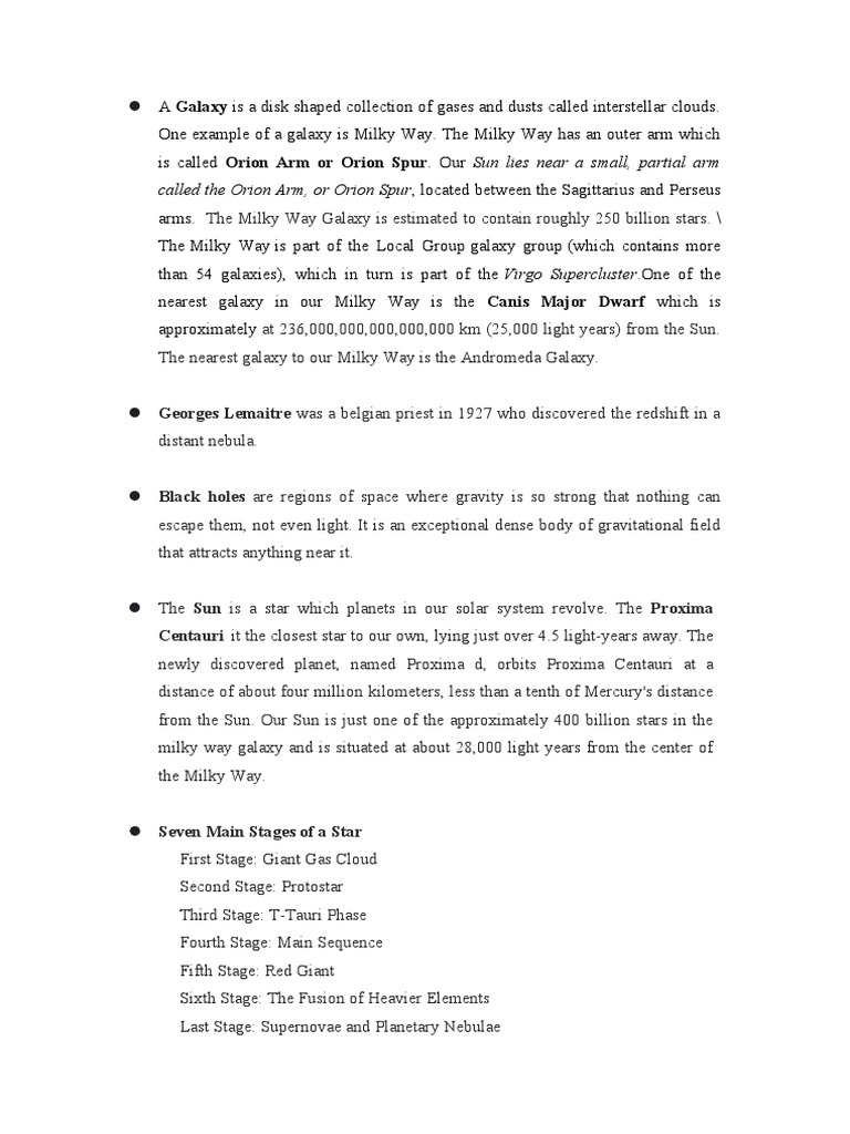 Earth and Life Science Notes | Download Free PDF | Milky Way | Big Bang