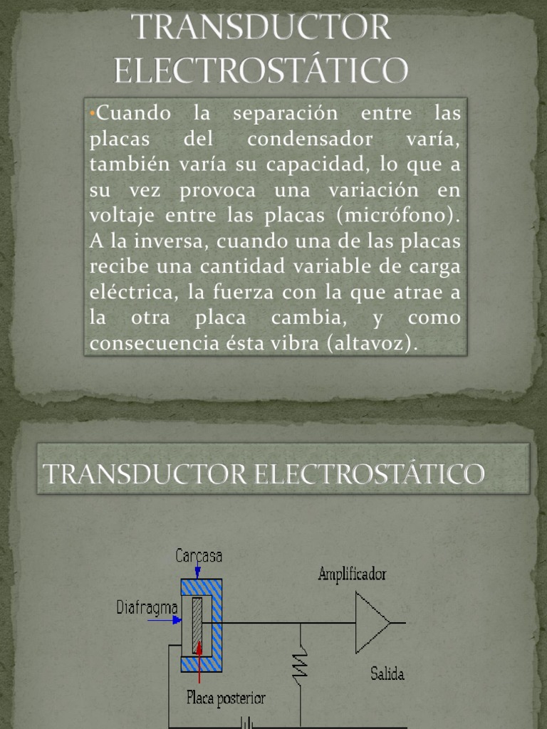 Transductor Electroestático en Altavoces | PDF | Tecnología