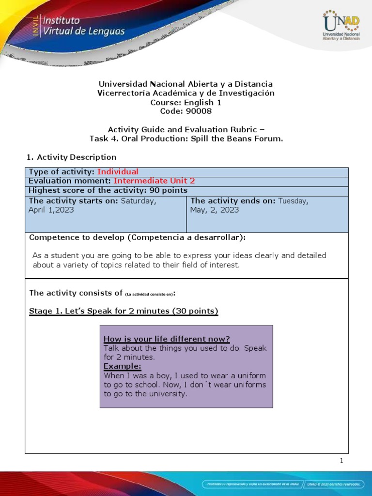 Activity Guide and Evaluation Rubric - Unit 2 - Task 4 - Spill The ...