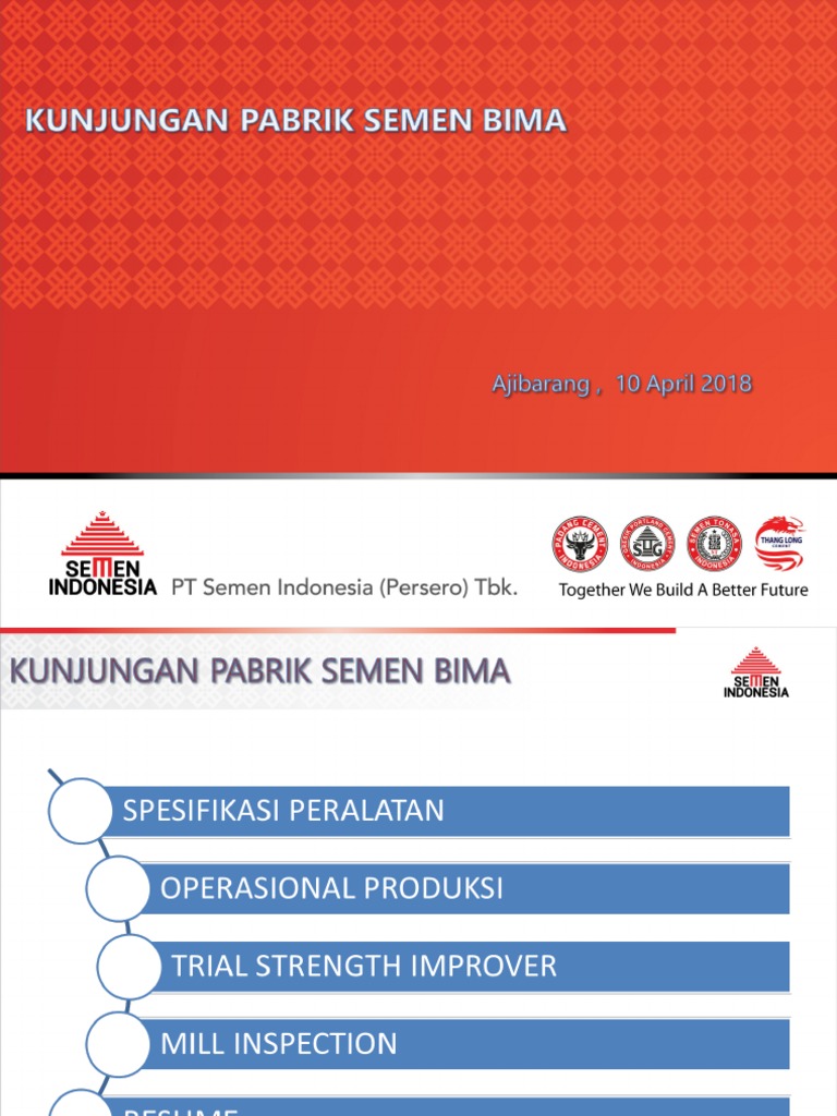 Resume Kunjungan Pabrik Semen Bima | PDF | Joining | Materials