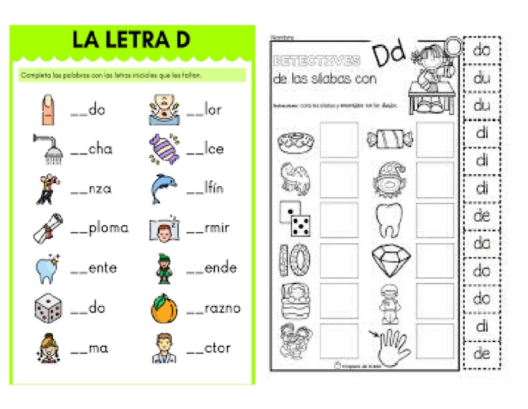 Actividad Letra D | PDF