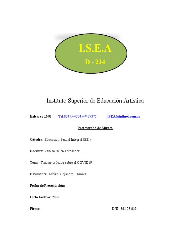 TP Esi 2020 | PDF | Virus | Ciencias de la Salud