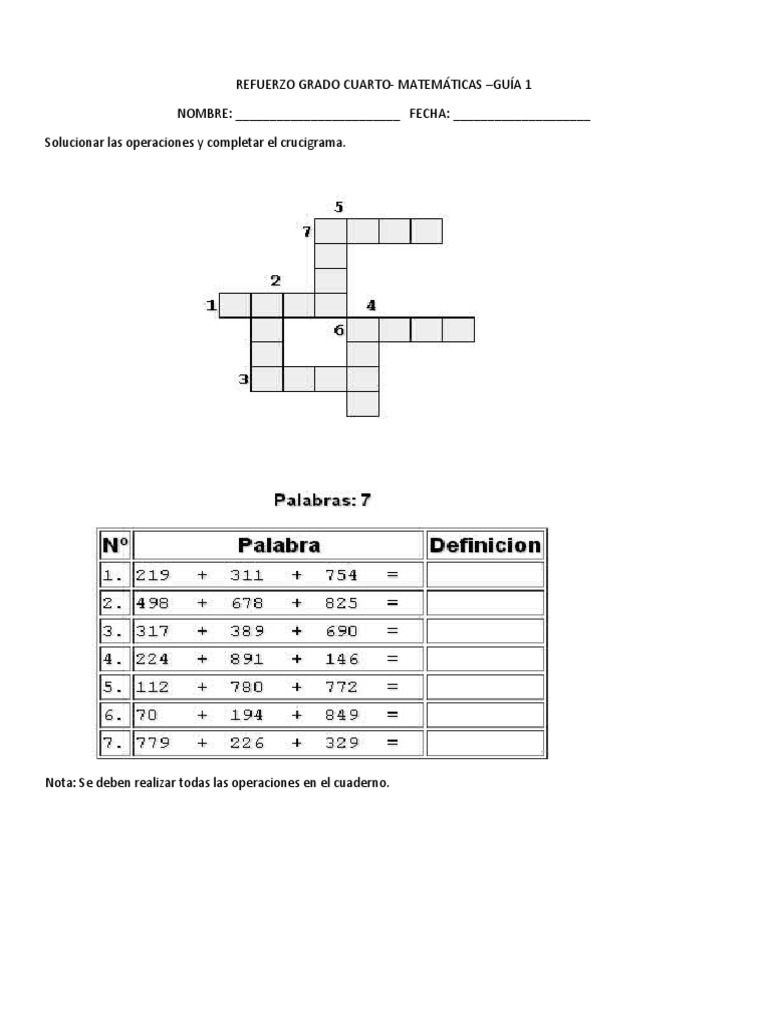 Refuerzo Grado Cuarto | PDF