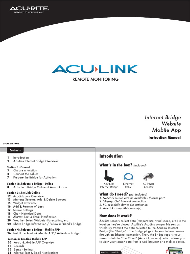 Acu-Link Hub Internet Bridge Instructions | PDF | Android (Operating ...