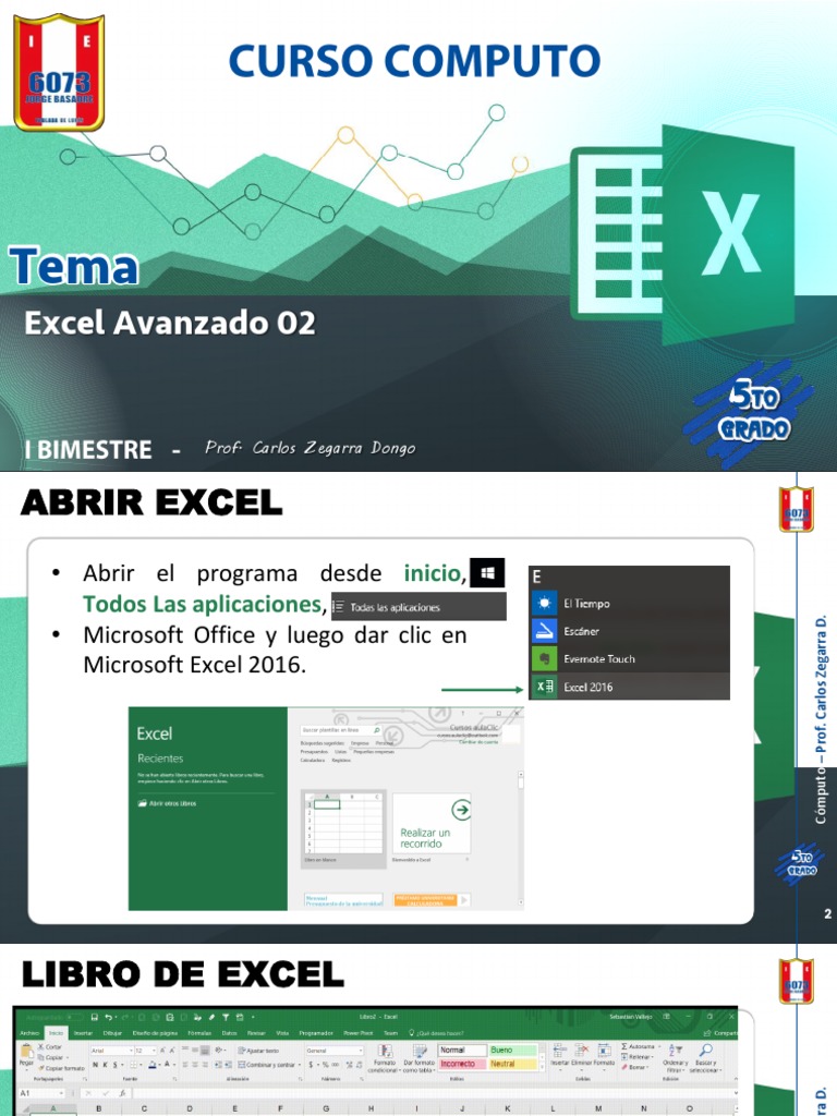 Excel Avanzado 02: To Grado | Descargar gratis PDF | Microsoft Excel | Archivo de computadora