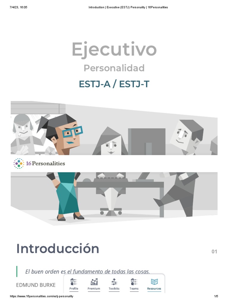 Executive (ESTJ) Personalidad | PDF