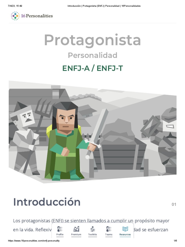 Protagonista (ENFJ) Personalidad | PDF | Creatividad | Ciencia cognitiva