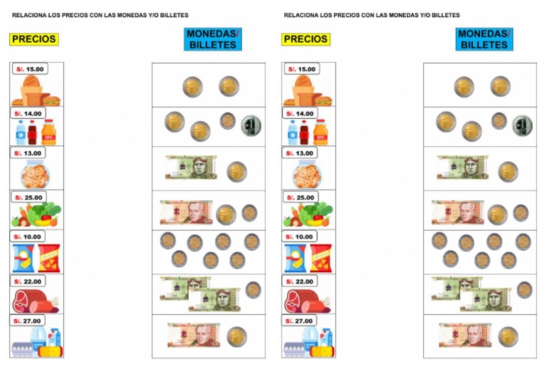 Fichas Monedas | PDF