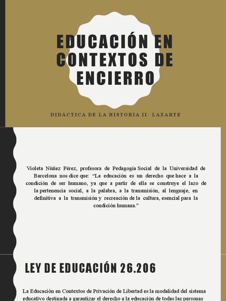 Educación en Contextos de Encierro | PDF | Prisión | Educación de la ...