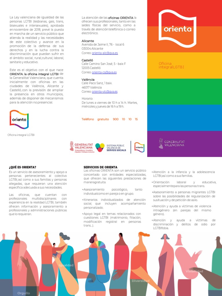 Oficina ORIENTA: Apoyo LGTBI en GVA | PDF | Estudios LGBTQIA+ | LGBT