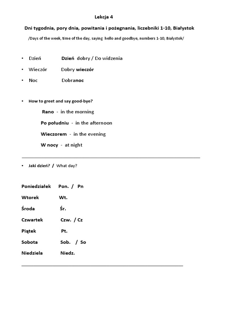 Lekcja 4 Precourse 2021 | PDF