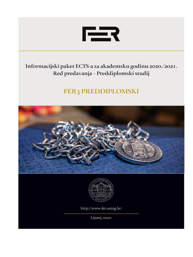 Fer3 Preddiplomski: Informacijski Paket ECTS-a Za Akademsku Godinu 2020./2021. Red Predavanja ...