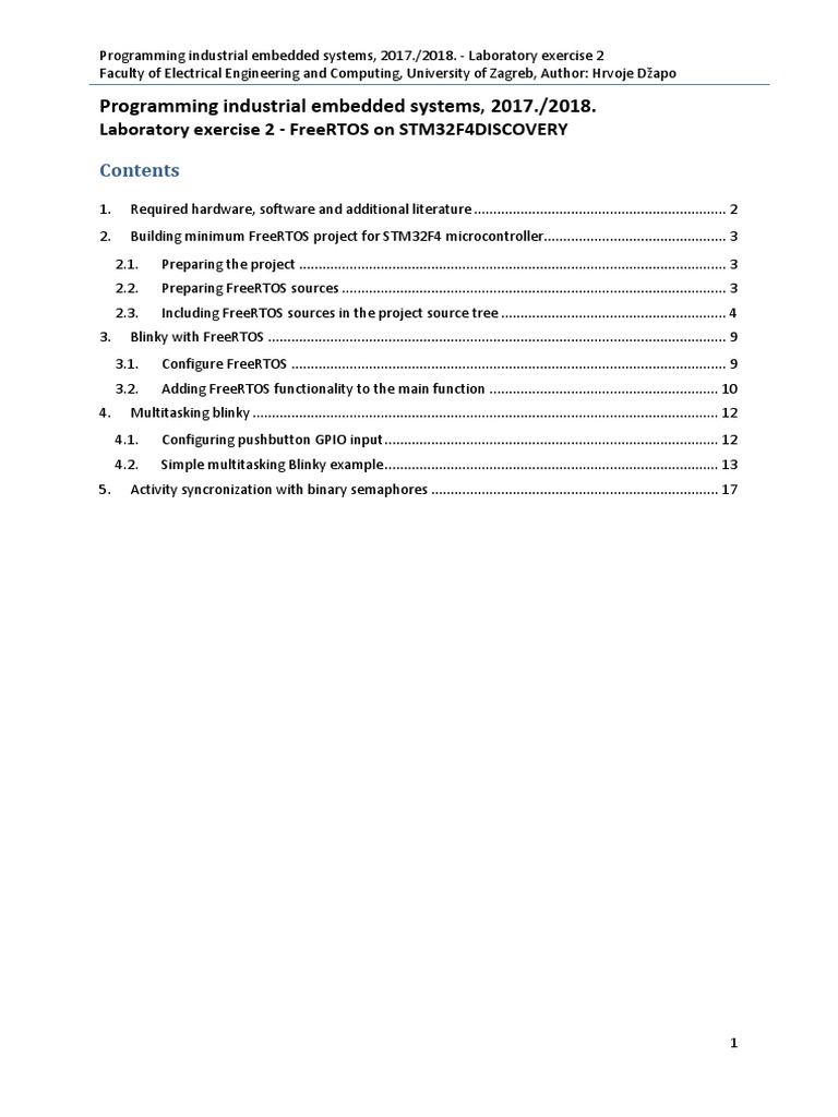 Programming Industrial Embedded Systems - Lab 2 | PDF | Computer File ...