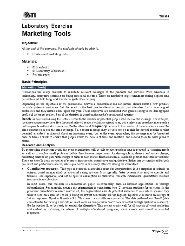 05 Laboratory Exercise 1 | PDF | Marketing | Target Audience