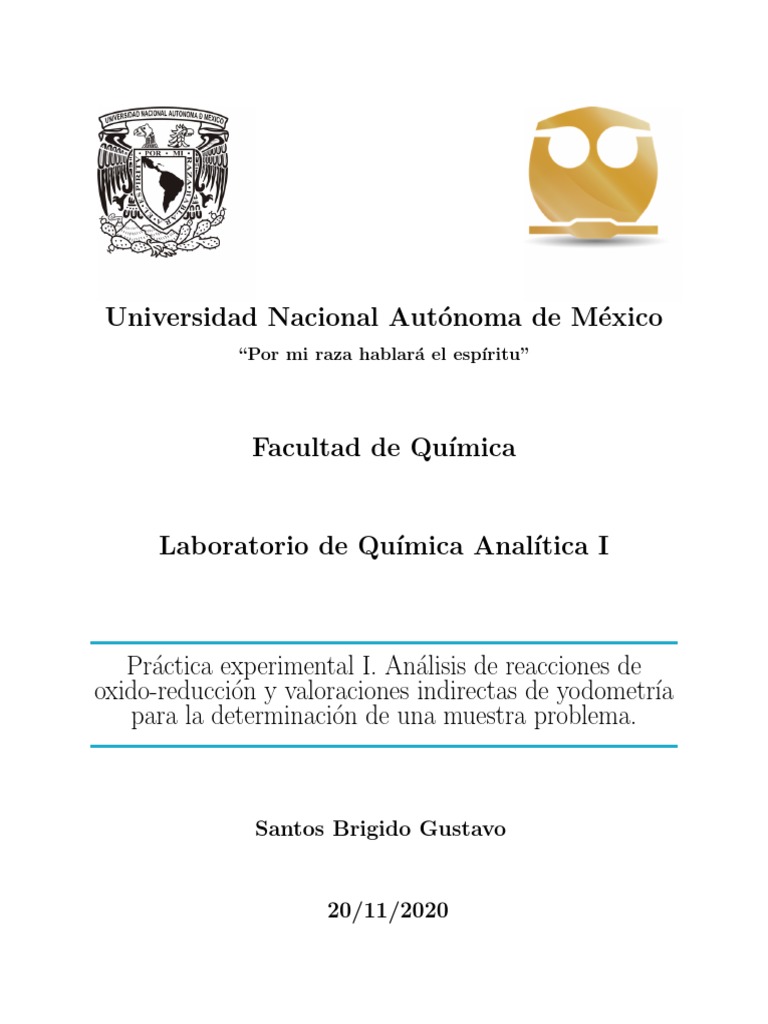Practica Experimental 1 Procesos de Oxidaci N y Reducci N | PDF | Concentración | Química analítica