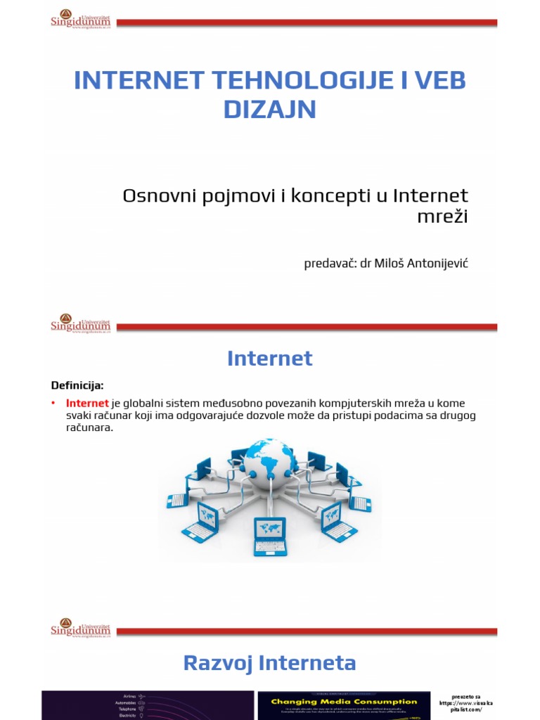 1 Osnovni Pojmovi I Koncepti U Internet Mrezi | PDF