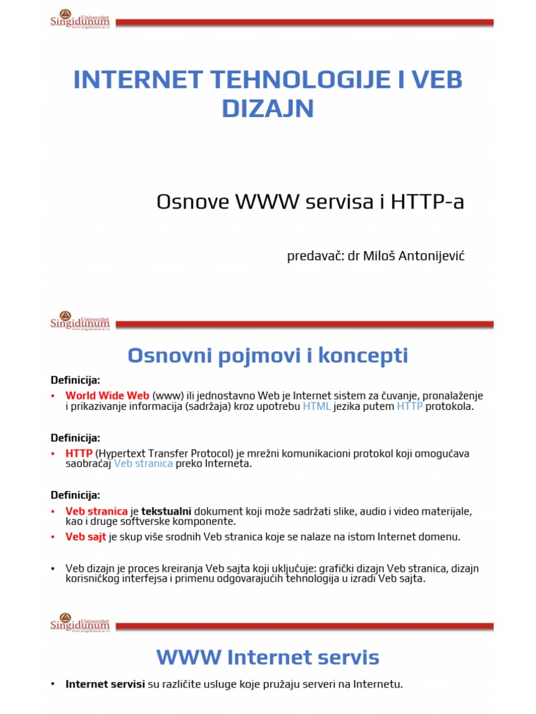 2 Osnove HTTP Protokola | PDF