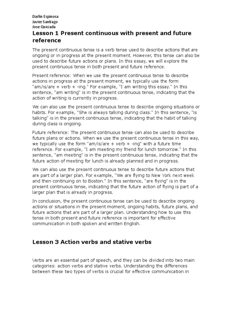 Group #3 English Reinforcement | PDF | Verb | Grammatical Tense